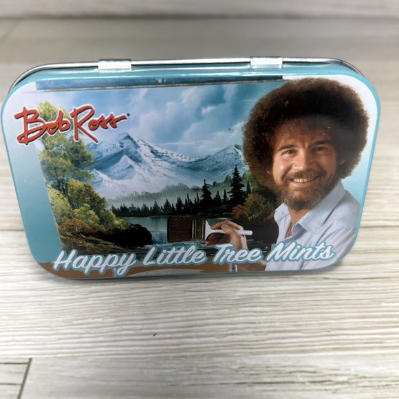 Holiday | Bob Ross Happy Little Tree Mints In Collectible Tin 4 X 25 X ...